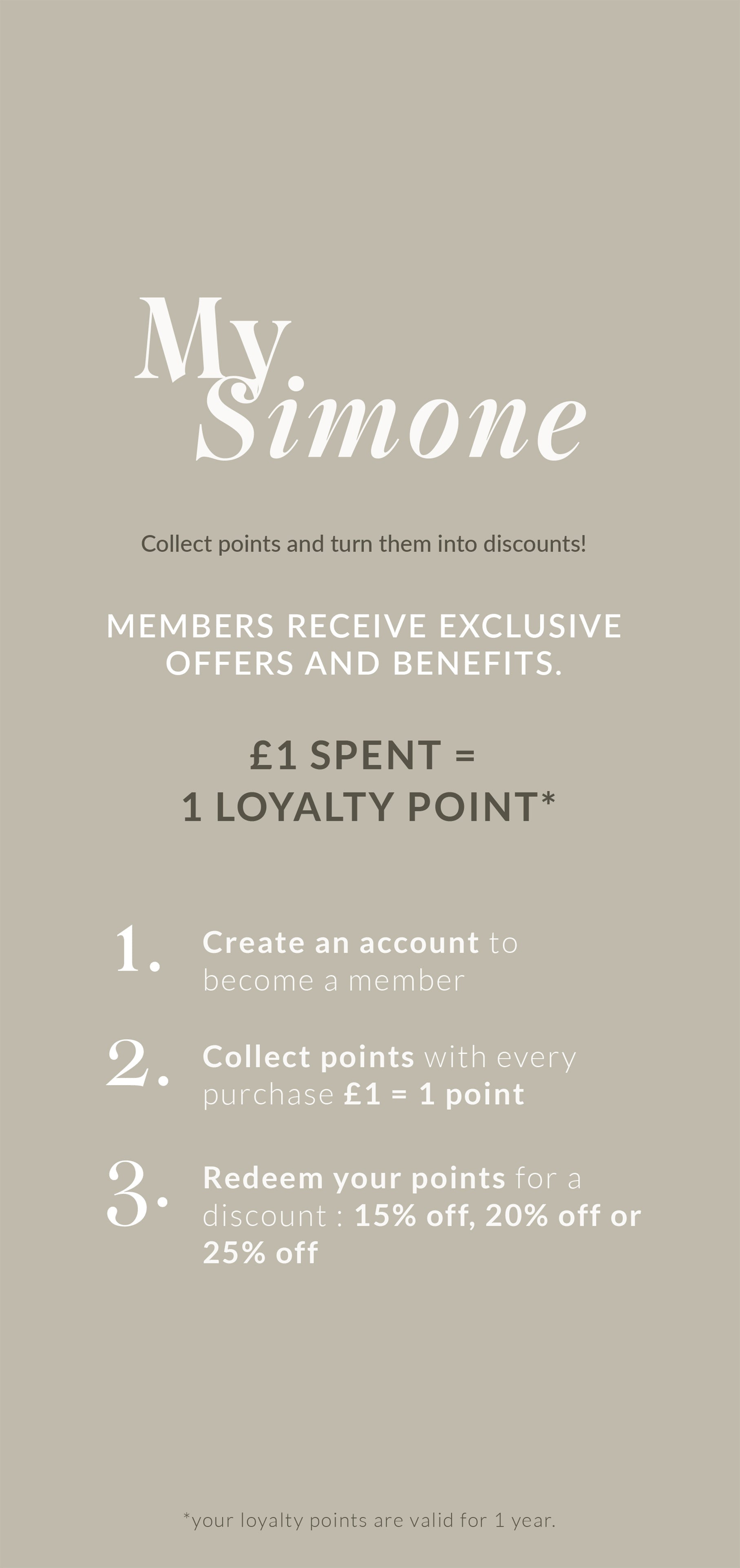 Account loyalty - My Simone – Simone Pérèle UK
